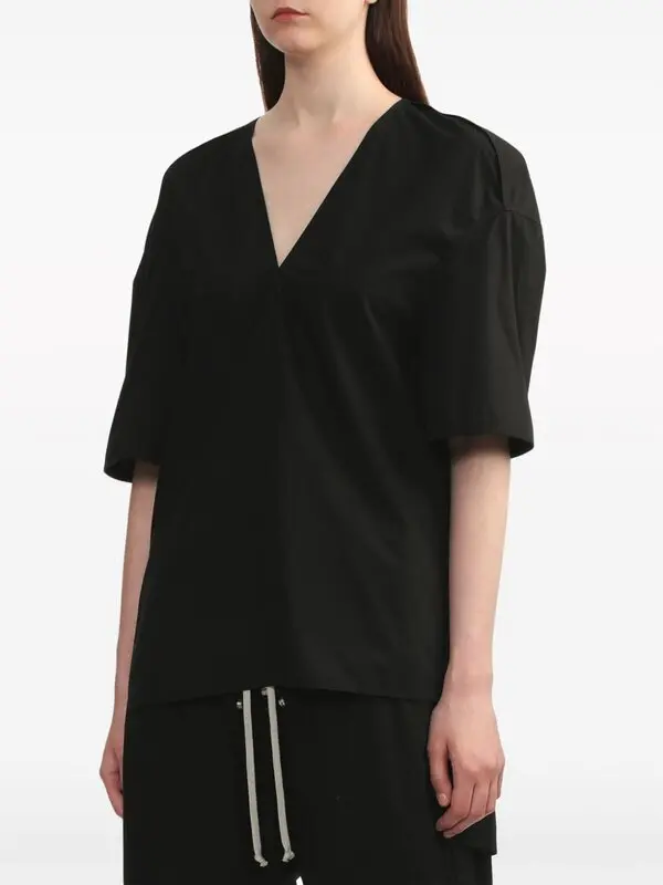 Rick Owens V-neck T-shirt - Black