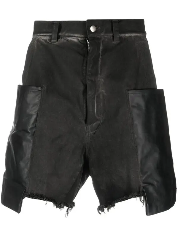 Rick Owens Stefan Panelled Cargo Shorts - Black