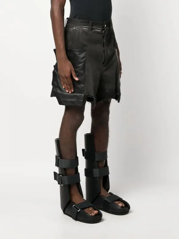 Rick Owens Stefan Panelled Cargo Shorts - Black
