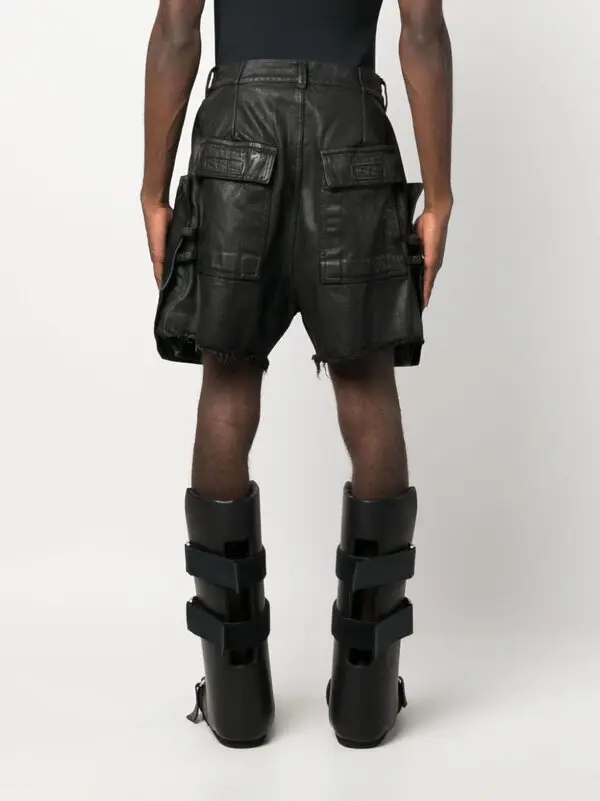 Rick Owens Stefan Panelled Cargo Shorts - Black