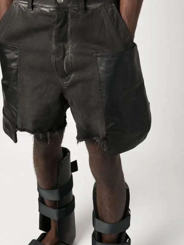 Rick Owens Stefan Panelled Cargo Shorts - Black