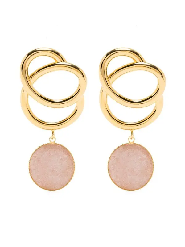 DESTREE Sonia Icon Stone Drop Earrings - Gold