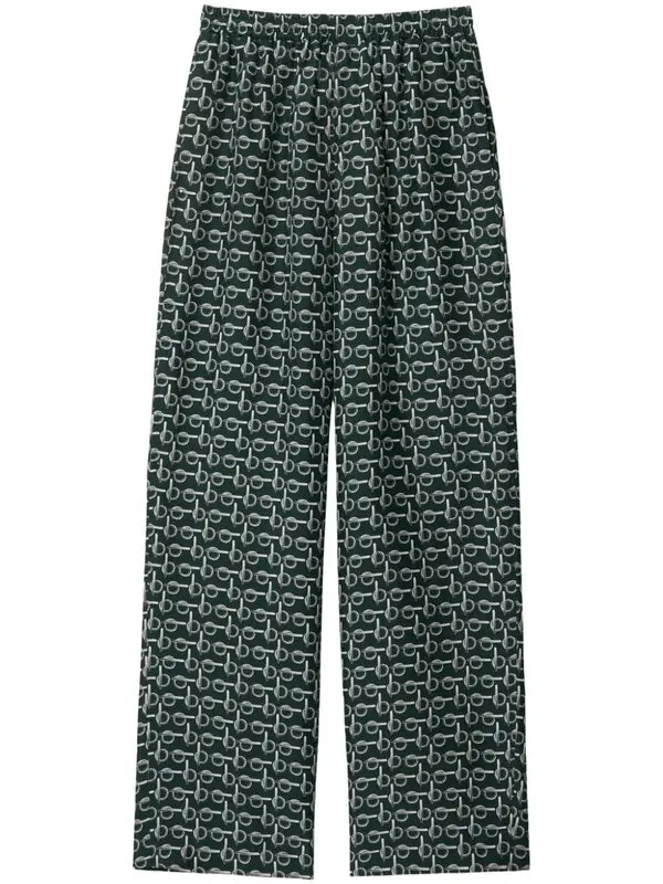 Burberry Printed Silk Trousers