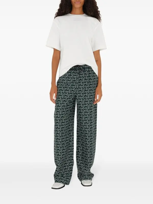Burberry Printed Silk Trousers