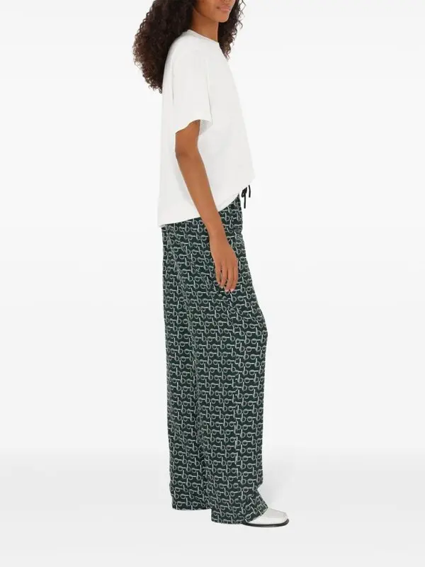 Burberry Printed Silk Trousers