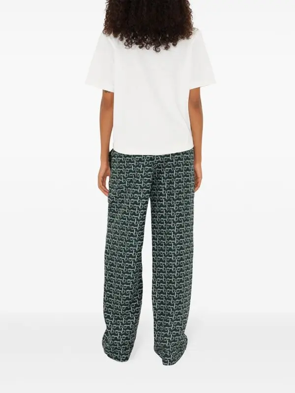 Burberry Printed Silk Trousers