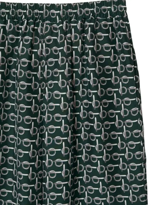 Burberry Printed Silk Trousers