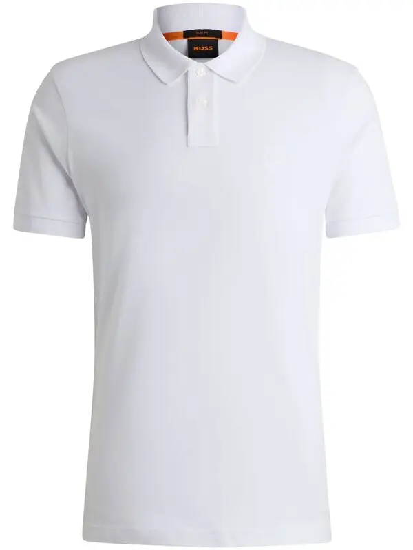 BOSS Logo-appliqué Polo Shirt - White