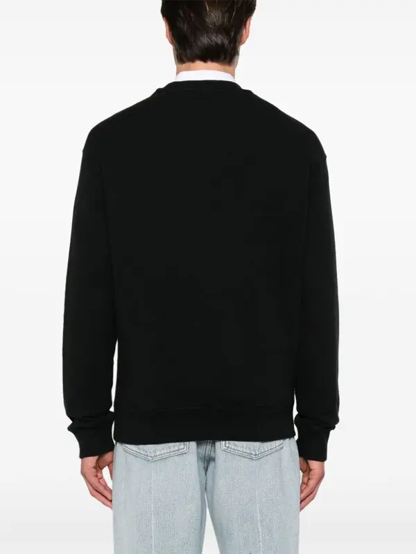 Maison Kitsuné Fox-motif Cotton Sweatshirt - Black