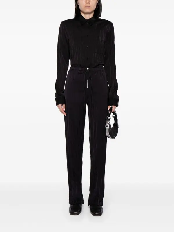 Helmut Lang Crinkled Satin Trousers