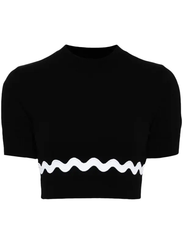 PATOU Wave Cropped Sweater