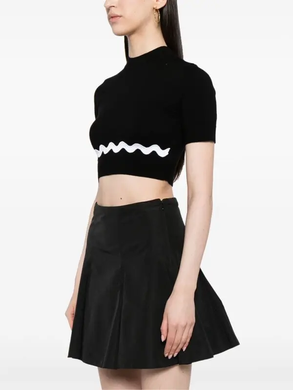 PATOU Wave Cropped Sweater