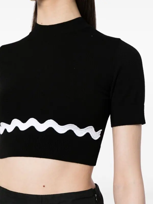 PATOU Wave Cropped Sweater