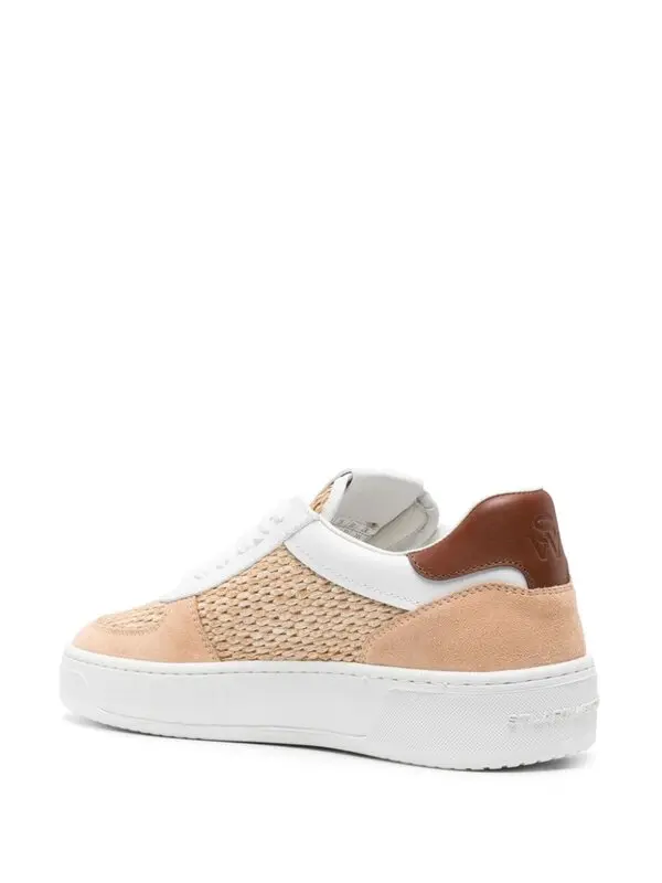 STUART WEITZMAN Courtside Raffia Sneakers - Neutrals