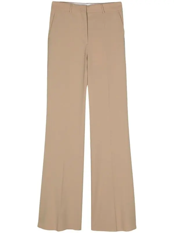 Sportmax Oxalis Wool Flared Trousers - Neutrals