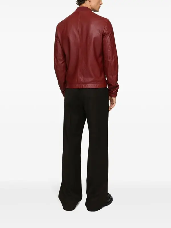 Dolce & Gabbana Leather Jacket - Red