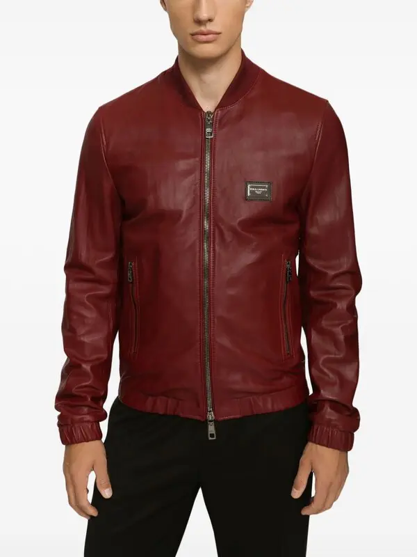 Dolce & Gabbana Leather Jacket - Red