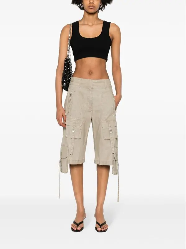 Alexander Wang Embossed-logo Cropped Tank Top