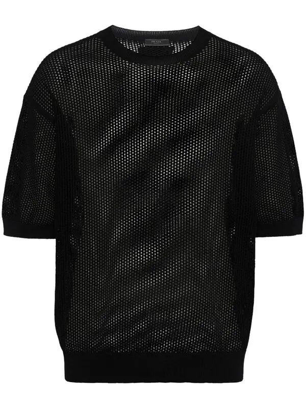 Prada Open-knit Short-sleeved Jumper