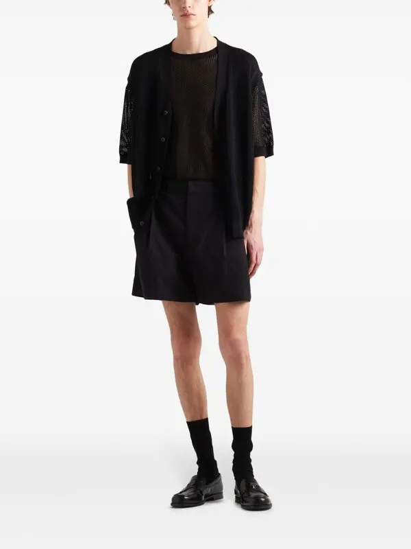 Prada Open-knit Short-sleeved Jumper