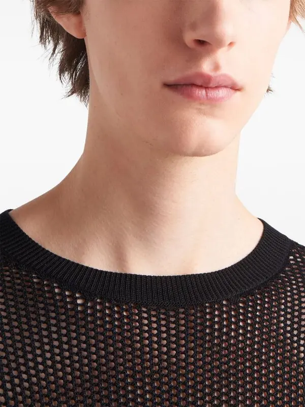 Prada Open-knit Short-sleeved Jumper