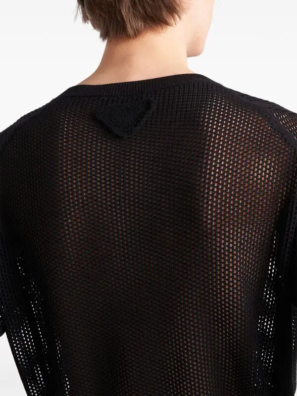 Prada Open-knit Short-sleeved Jumper