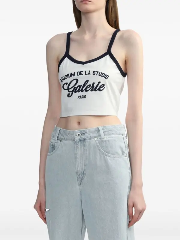 MUSIUM DIV. Logo-embroidered Cropped Tank Top