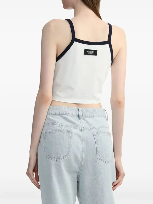 MUSIUM DIV. Logo-embroidered Cropped Tank Top