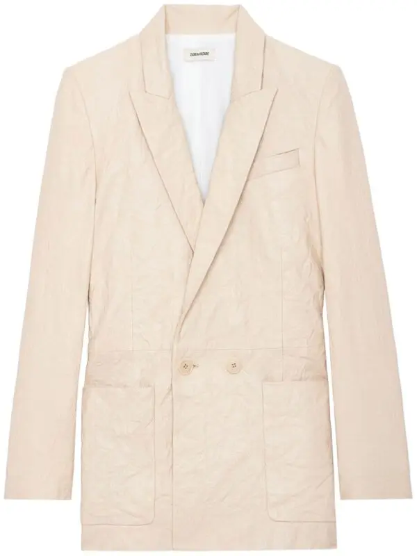 Zadig&Voltaire Peak-lapel Leather Blazer