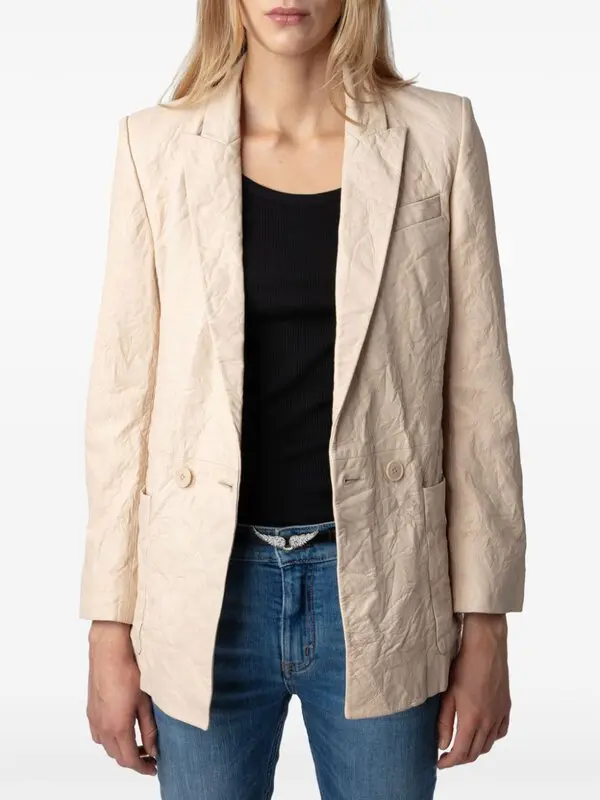 Zadig&Voltaire Peak-lapel Leather Blazer