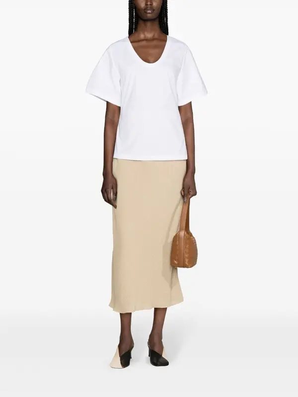 BY MALENE BIRGER Biancos Seersucker Maxi Skirt - Neutrals