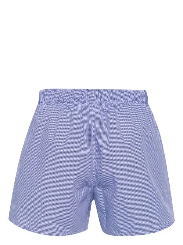 MODES Gingham-check Cotton Boxers - Blue