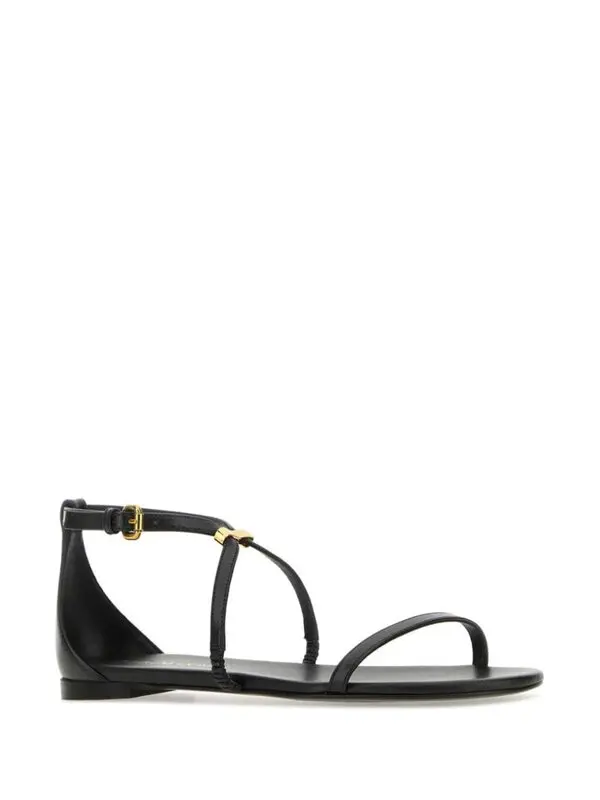 Alexander McQueen Ankle-strap Leather Sandals - Black