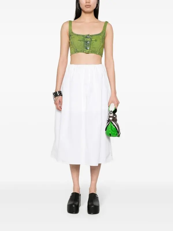 Marni Bleached Denim Crop Top