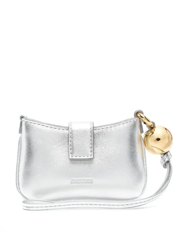Jacquemus Le Porte Bisou Leather Wallet - Silver