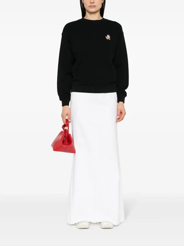 Maison Kitsuné Fox-appliqué Sweatshirt - Black