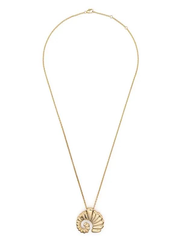 Yvonne Léon 9kt Yellow Elephant Coquillage Pendant Necklace