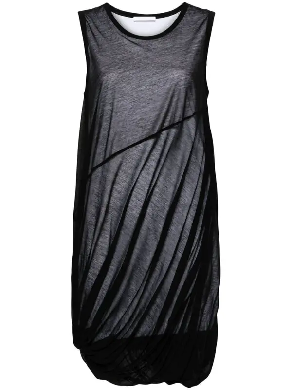 Helmut Lang Bubble Sheer-overlay Dress