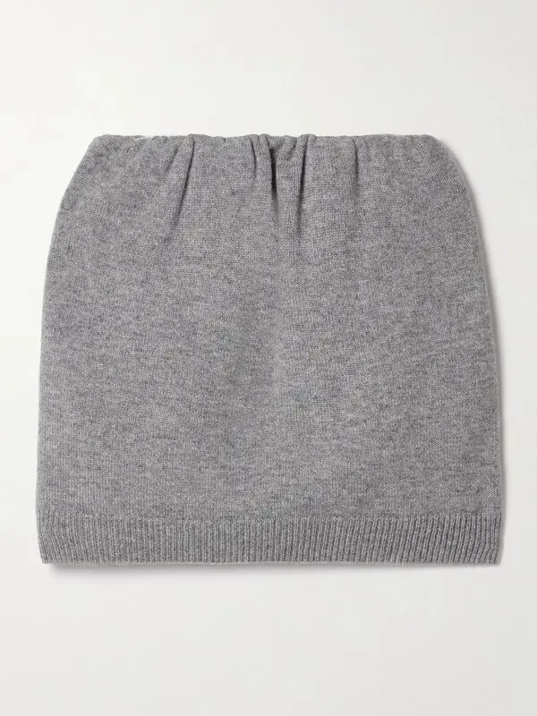 Sasuphi Ruched Cashmere Mini Skirt