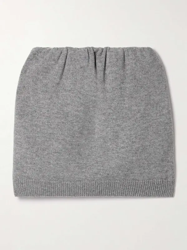 Sasuphi Ruched Cashmere Mini Skirt