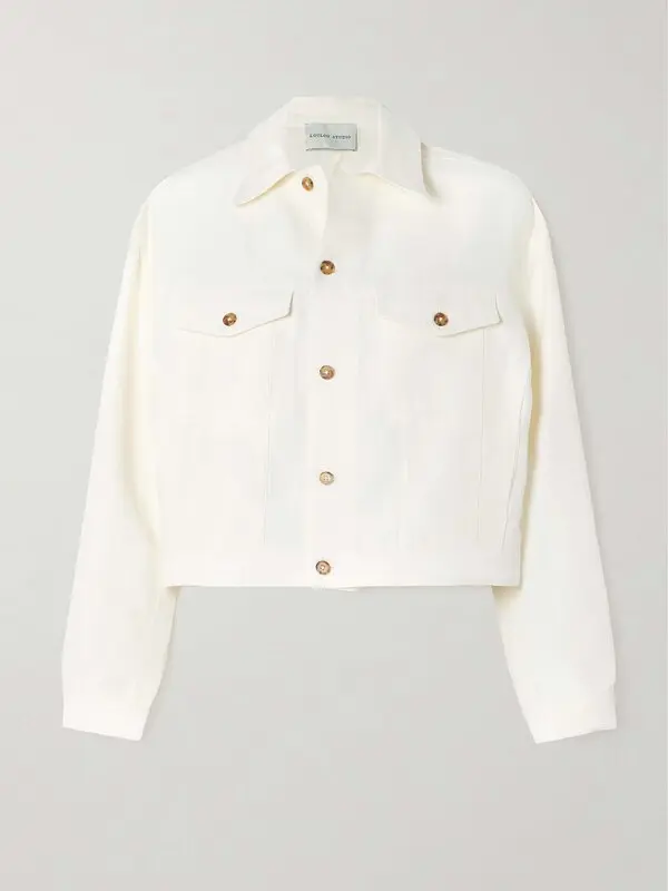 Loulou De Saison Kerria Dupioni Jacket - Ivory