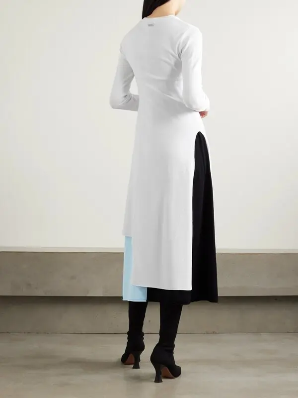 Jw Anderson Layered Color-Block Jersey Midi Dress In White - 50% Off |  Editorialist