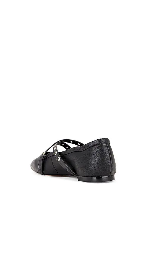 Raye Ralphie Flat With Gold-tone Grommets