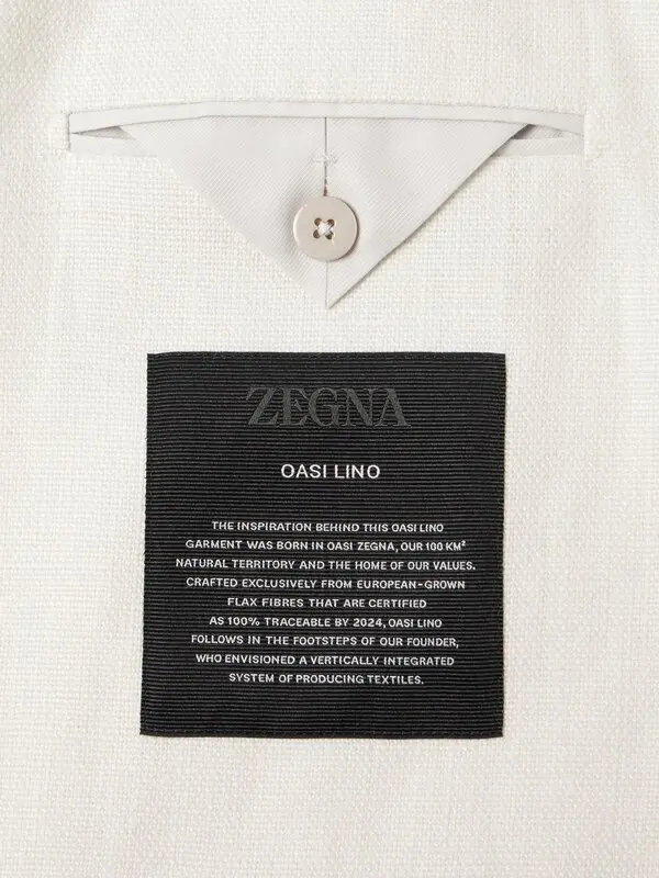 Zegna Mandarin-collar Unstructured Linen Blazer