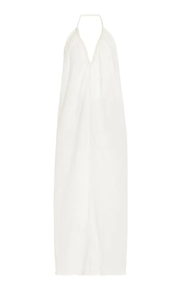 Bite Studios Textured Cotton-silk Maxi Dress