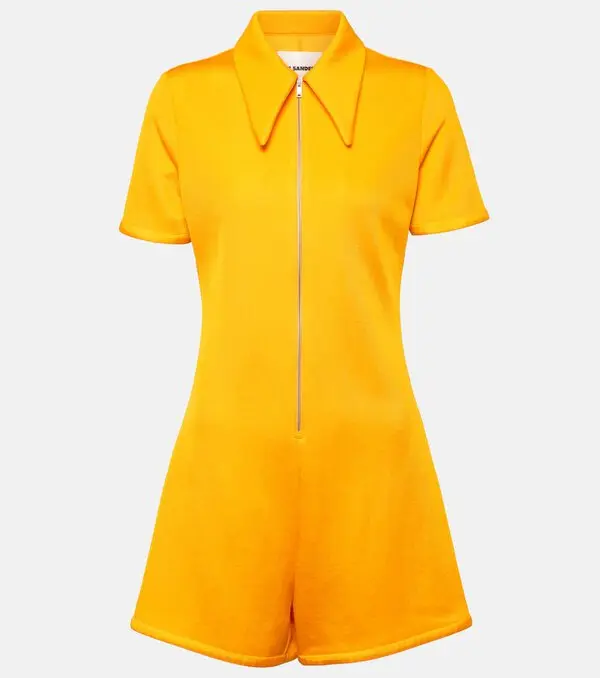 JIL SANDER Jersey Playsuit - Yellow