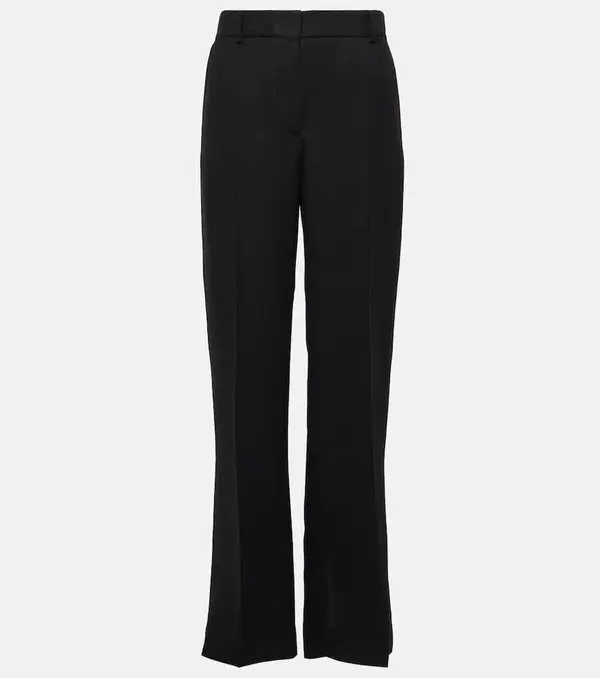 TOTEME Mid-rise Straight Trousers - Black
