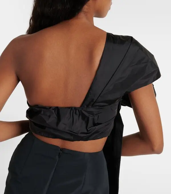 Simone Rocha Floral-appliqué Draped Top