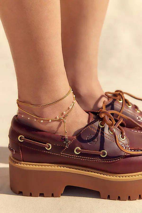 Timberland Stone Street Platform Boat Shoes - Rootbeer