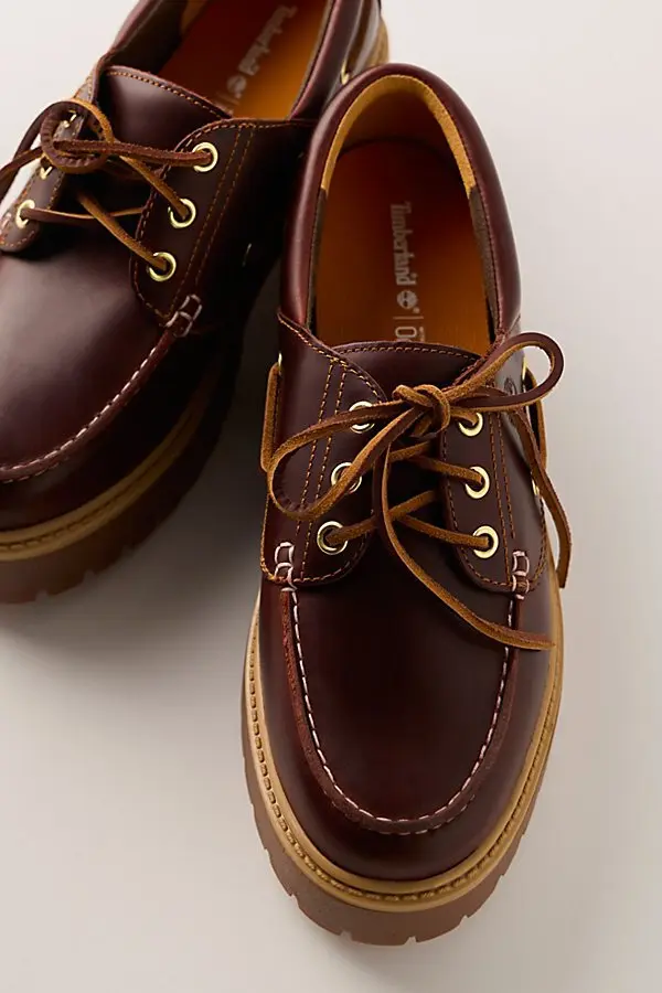 Timberland Stone Street Platform Boat Shoes - Rootbeer